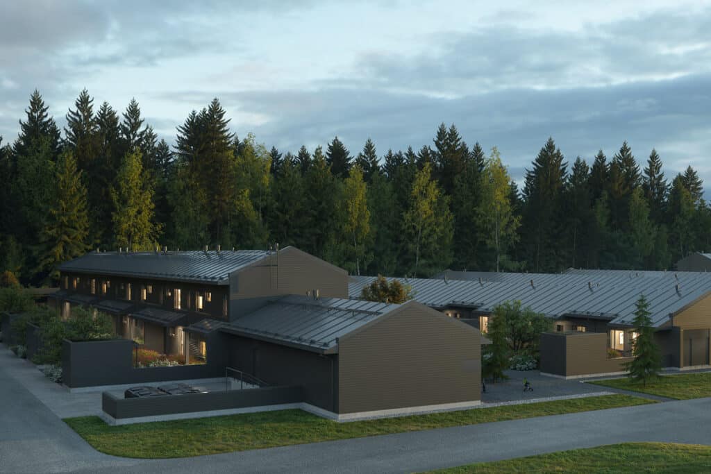 Villa Viiri – rivitalounelma luonnon äärellä